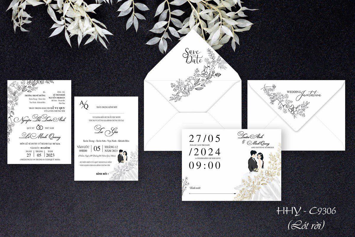 Thiệp cưới HHY-C9306 - Thiệp Cưới Phú Hưng