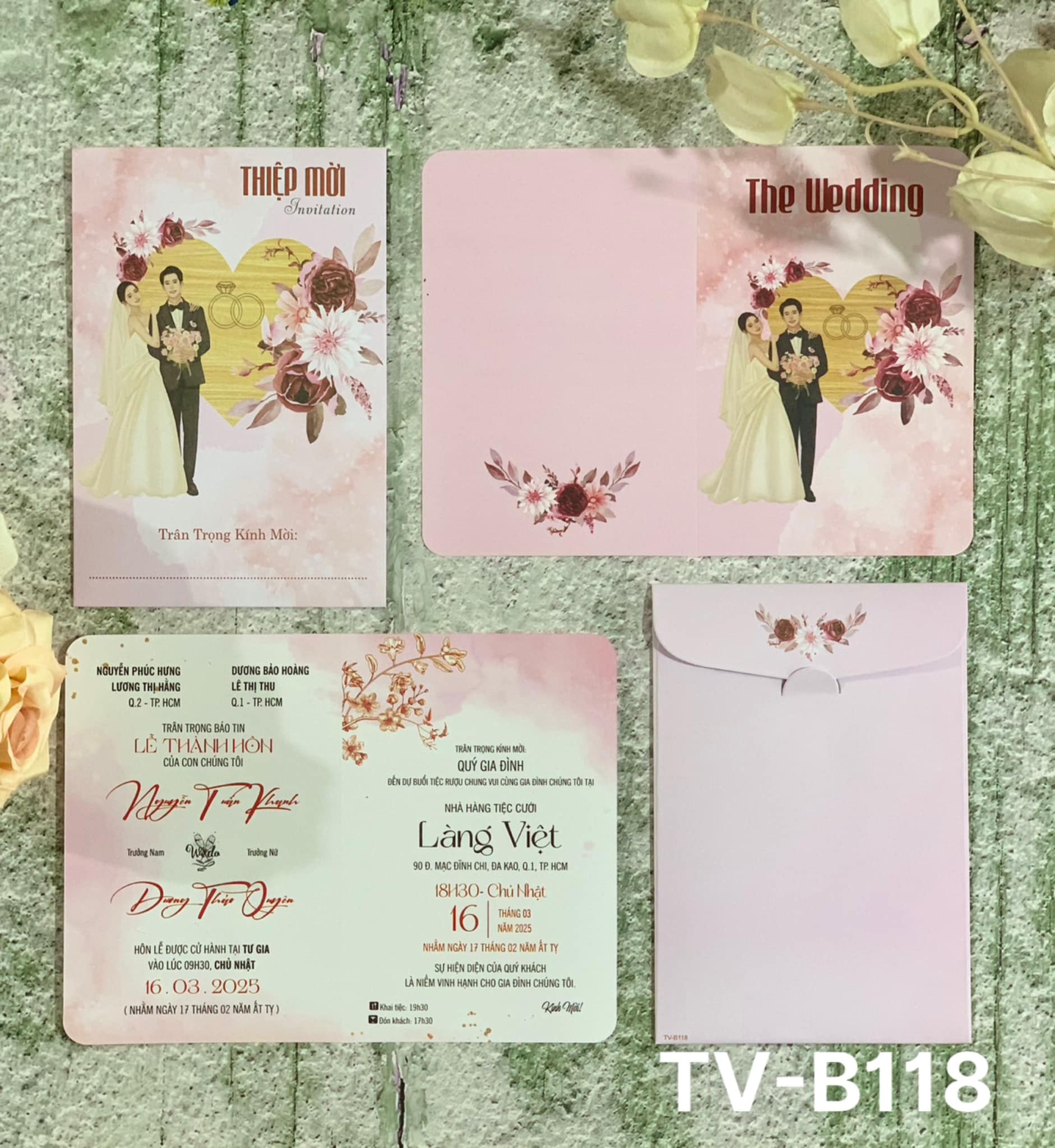 Thiệp cưới-TV-B118 - Thiệp Cưới Phú Hưng